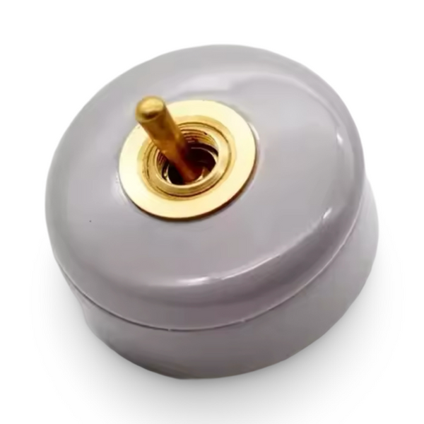 Grey Porcelain Dolly Light Switch – Ceramic Sockets